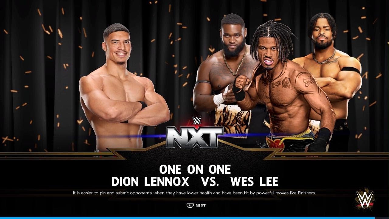 WWE 2K24 Dion Lennox Vs. Wes Lee | NXT 1/21/25 - YouTube