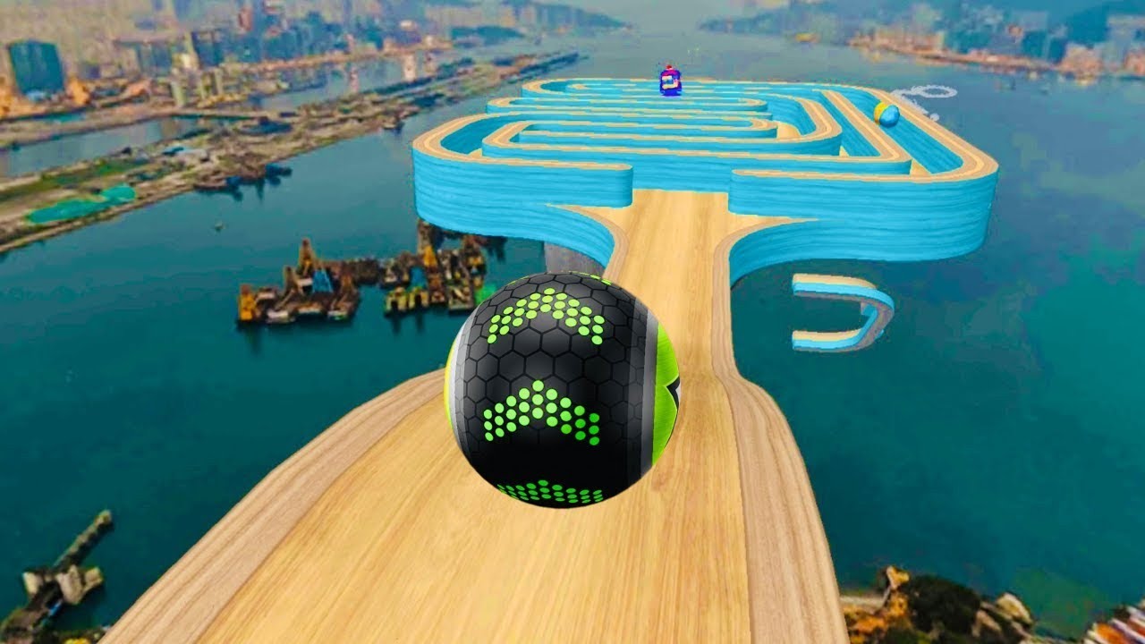 roll-a-ball games 3D running Ball V's sky rolling ball games play ...