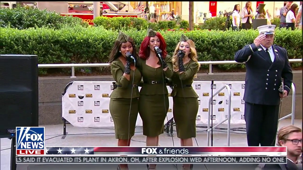 National Anthem by the National Bombshells on Fox & Friends 07/19/2018 ...