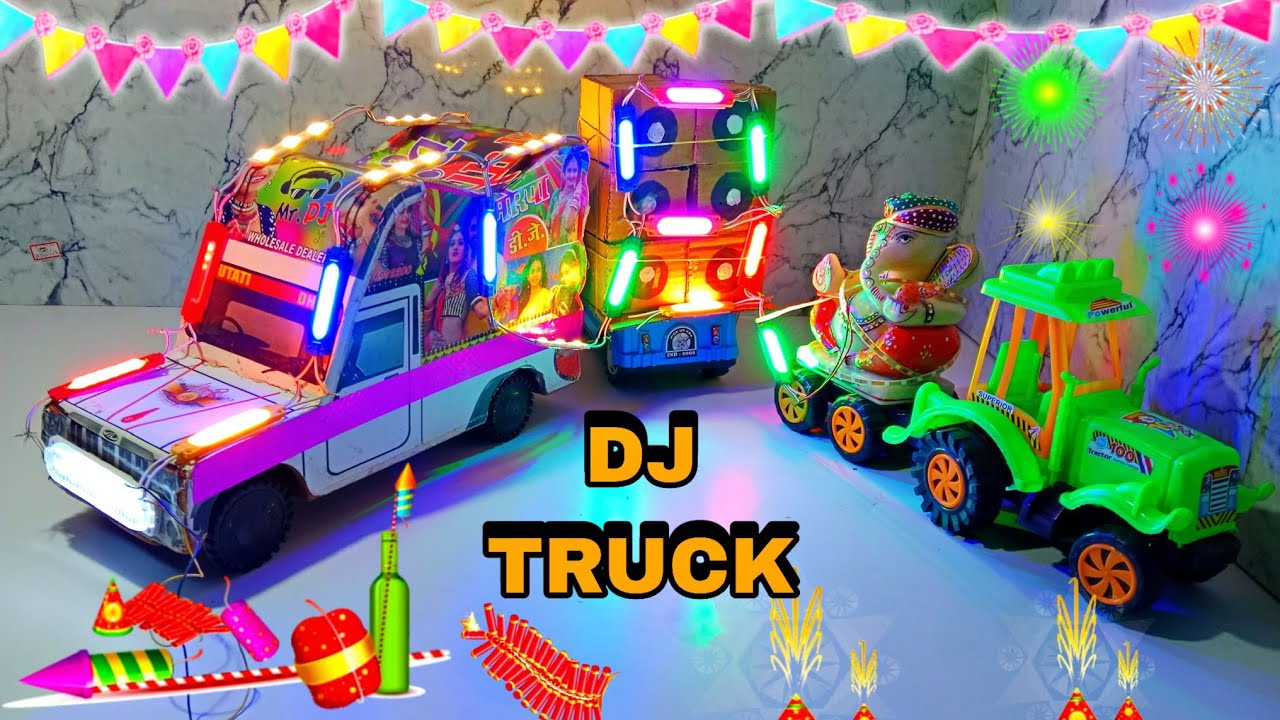 Diy Mini Wedding Dj Road Lights Gadi Wala Dj | Mini Dj Truck Decoration ...