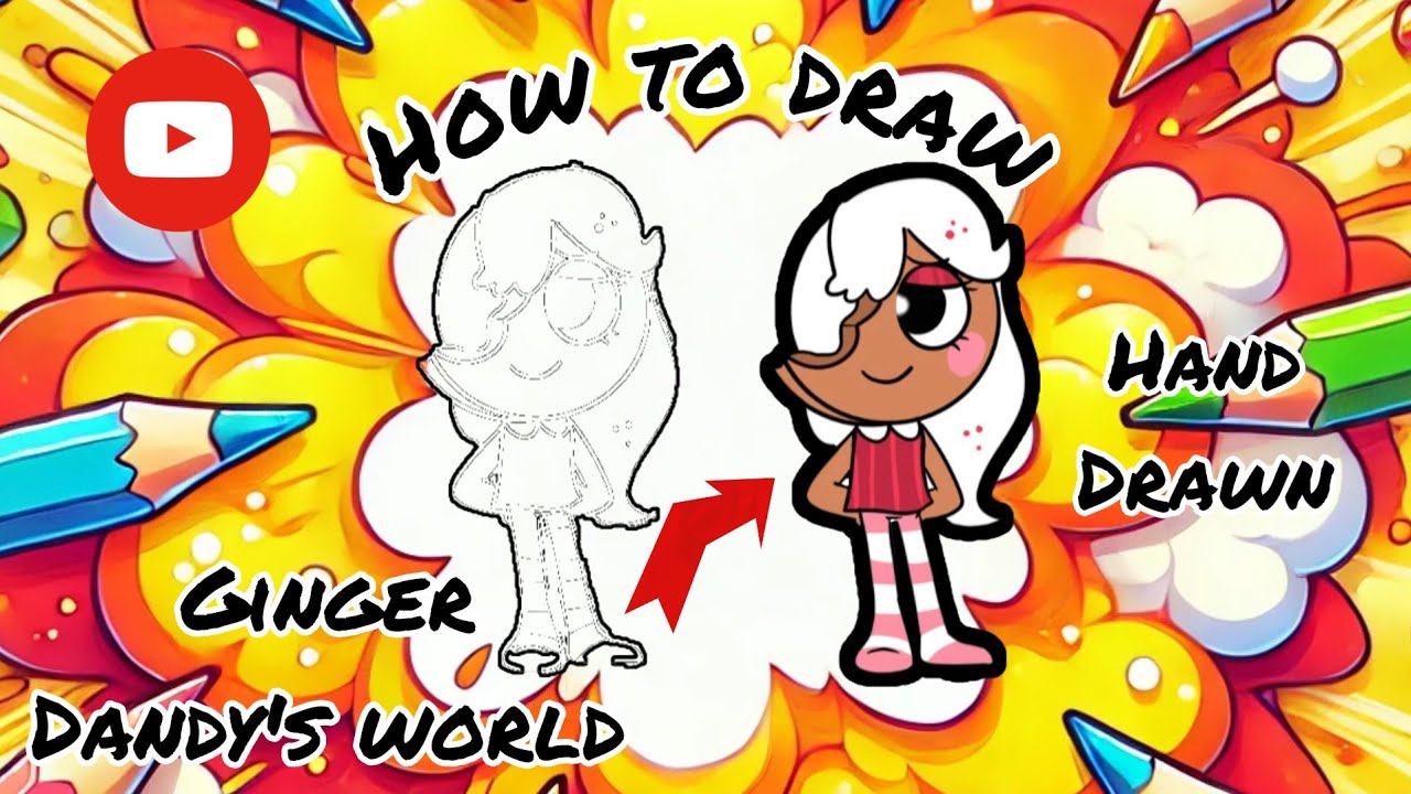 How to Draw Easy Ginger from Dandy's world | Easy drawing Tutorial ...