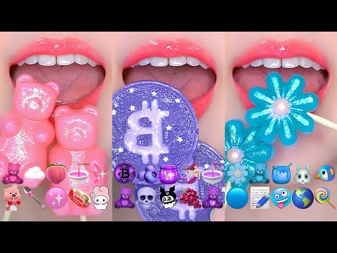 ASMR 30 MINUTES EMOJI FOOD CHALLENGE (Satisfying & Relaxing) 이모지 먹방 모음집 EATING SOUNDS MUKBANG