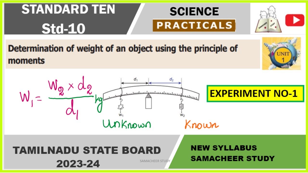 10th Physics|practical experiment-1|Determination of weight of an ...