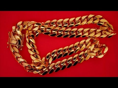 1 kilo gold cuban link chain - YouTube