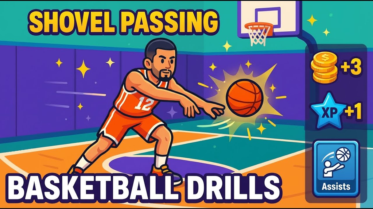 Basketball Drill 🏀 Shovel Passing - Passing Drills | Improve Passing ...