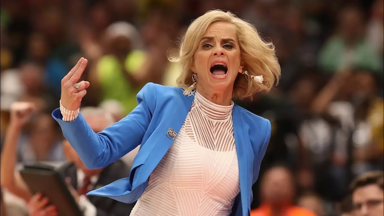 LSU coach Kim Mulkey's outfit for March Madness opener? Powder blue ...