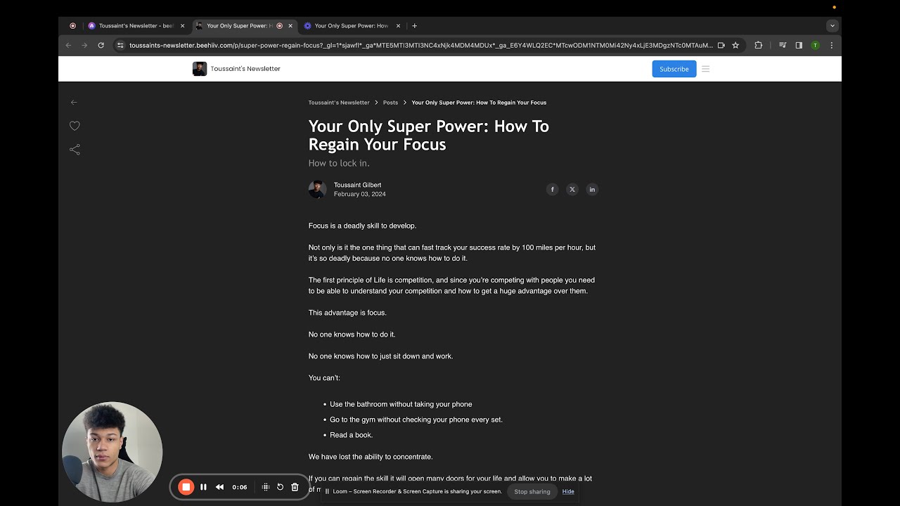 Your Only Super Power: How To Regain Your Focus - YouTube