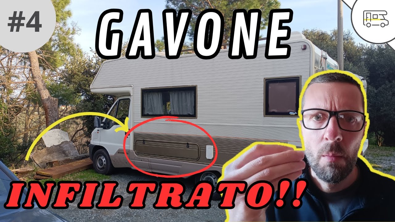 Riparazione infiltrazione camper - Gavone montato al contrario - YouTube