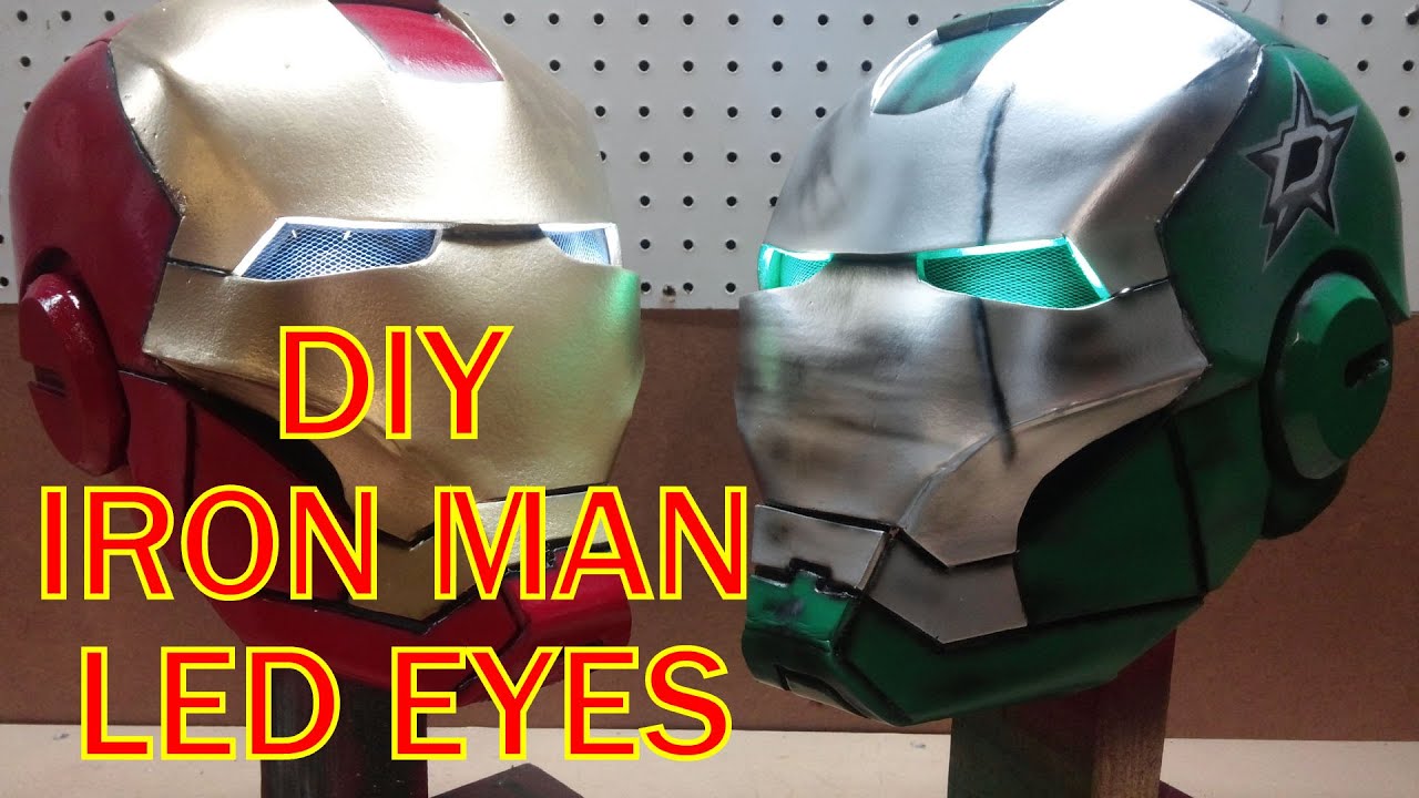 IRON MAN HELMET BUILD {PART 2} LED EYES E6 - YouTube