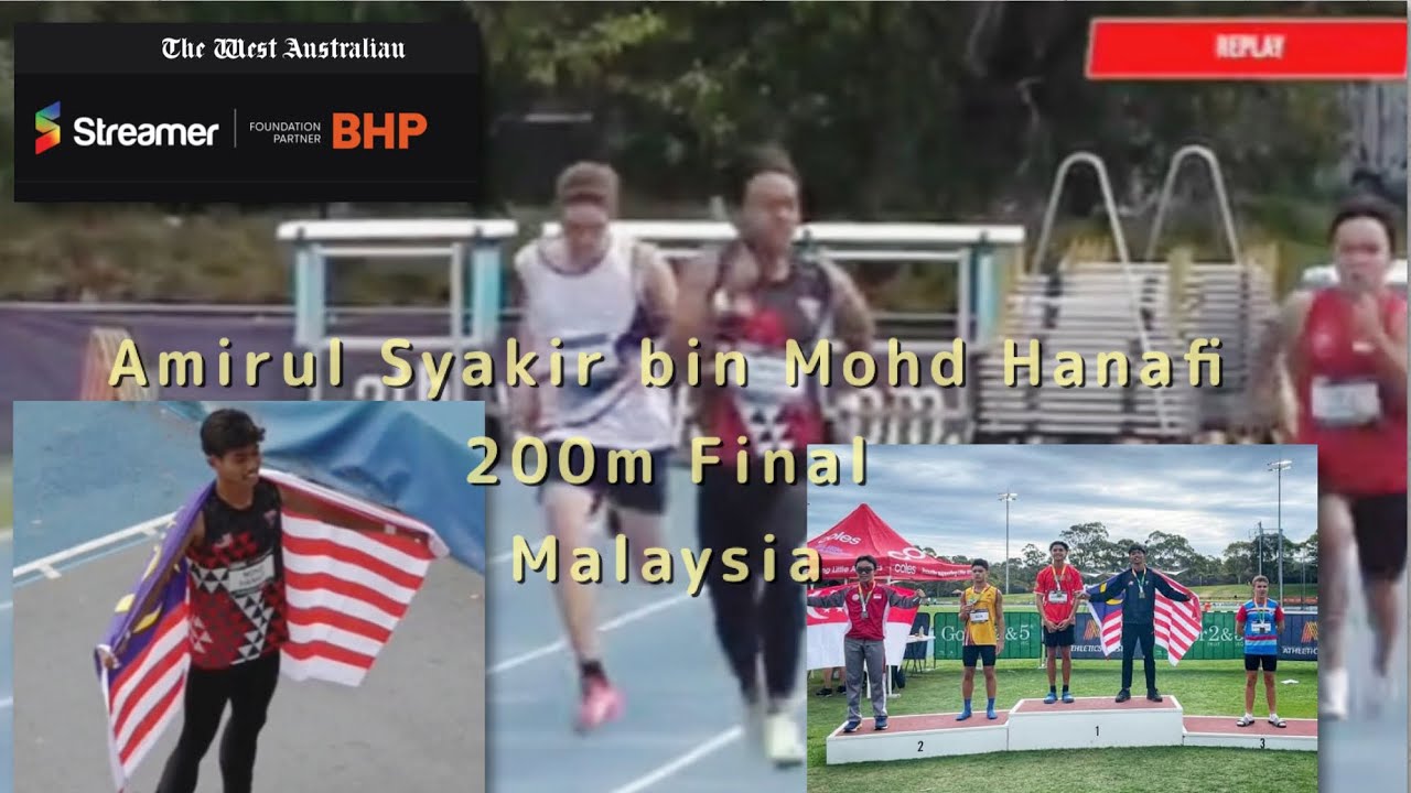 Men 200m U15 Final | Amirul Syakir Mohd Hanafi (MAS) | 2024 WA State ...