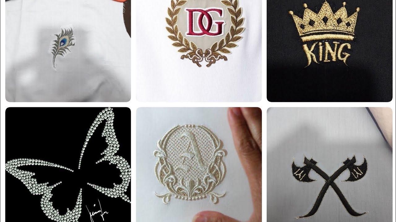 Trendy Gent's Kurta Front Logo Design ideas//Trendy Front Logo Design ...