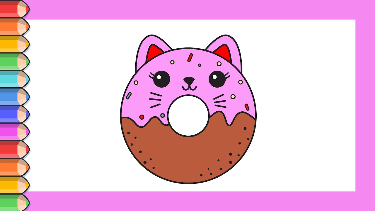 How to Draw the CUTE DONUT | In 3 easy steps! - YouTube