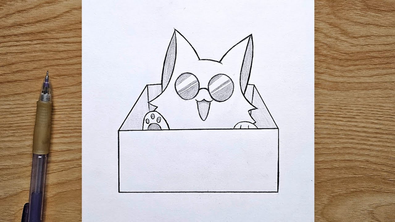 How to draw Gojo cat || How to draw a cat step by step || easy tutorial ...