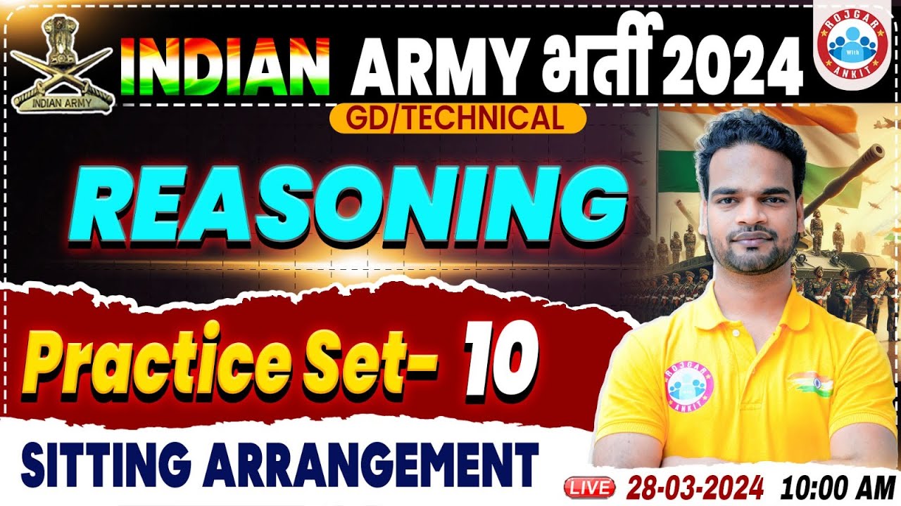 Indian Army 2024 | Army GD Reasoning Practice Set #10, Army Tech ...