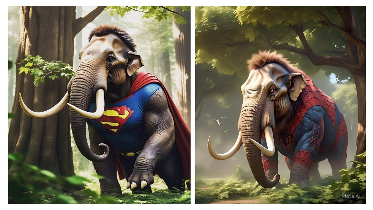 AVENGERS AS A MAMMOTH 🦣 ALL MARVEL DC CHARACTERS 🔥 SUPERHEROES BUT ...