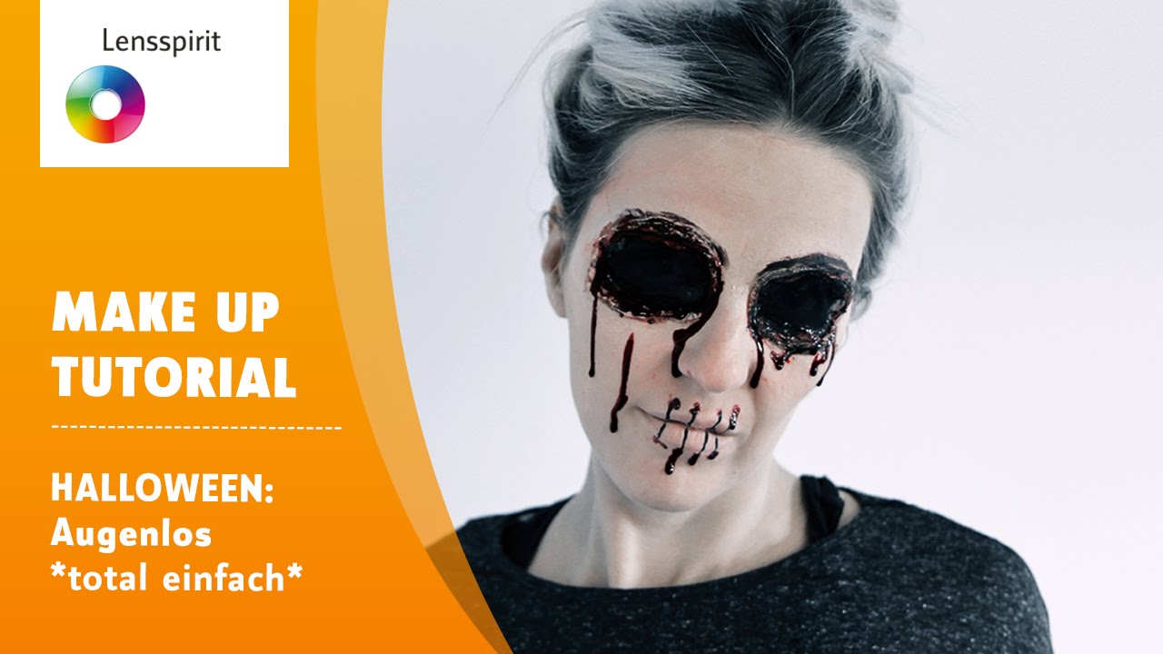 Schmink-Tutorial: Augen komplett wegschminken | Halloween Make Up ...
