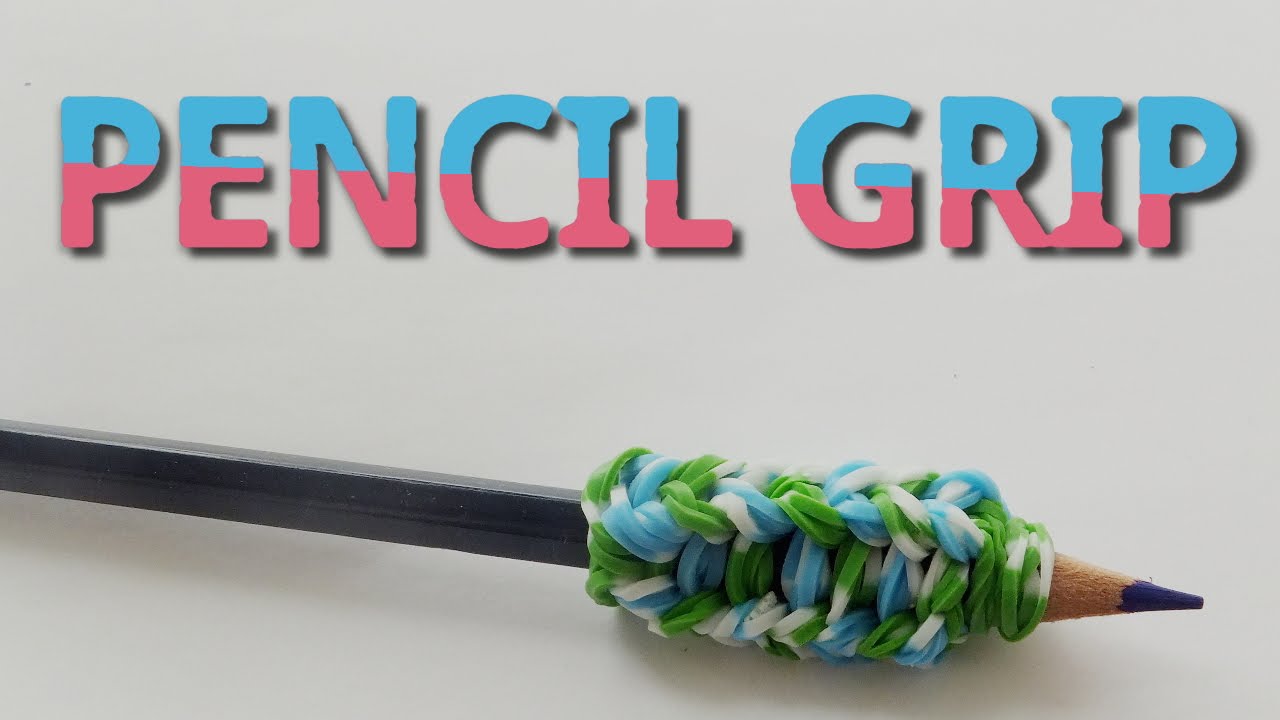 Rainbow Loom Pencil Grip with pencils | without loom | loom bands - YouTube