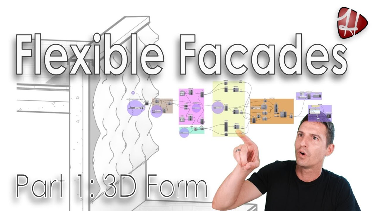 Flexible Mesh Facade in Revit // Part 1 // 3D Model with Rhino.Inside ...