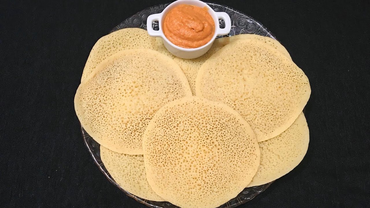 Instant Rava Appam in 10 mins | Red Chutney | Rava Appam Recipe | Appam ...