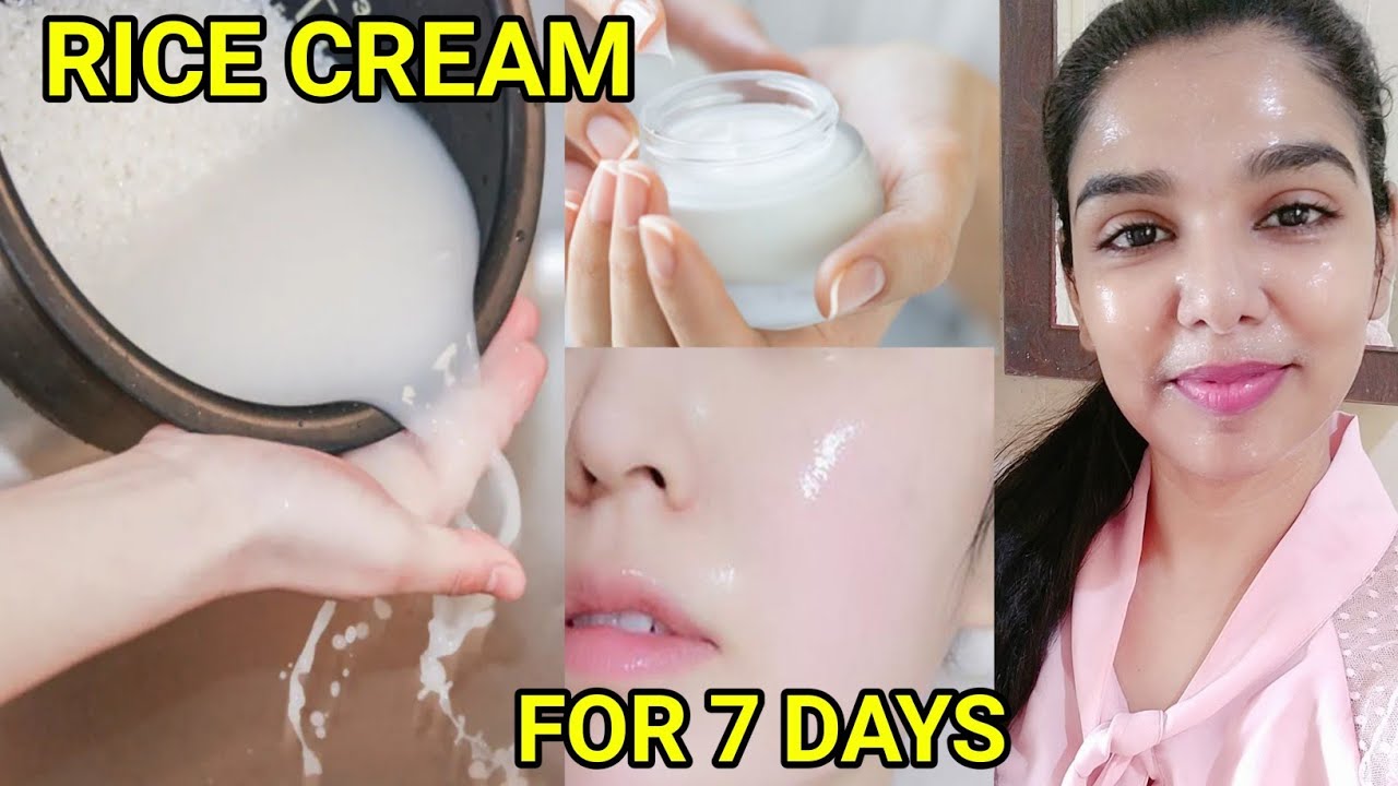 🔥7 days Rice cream challenge for Skin| How to make Rice cream at home ...
