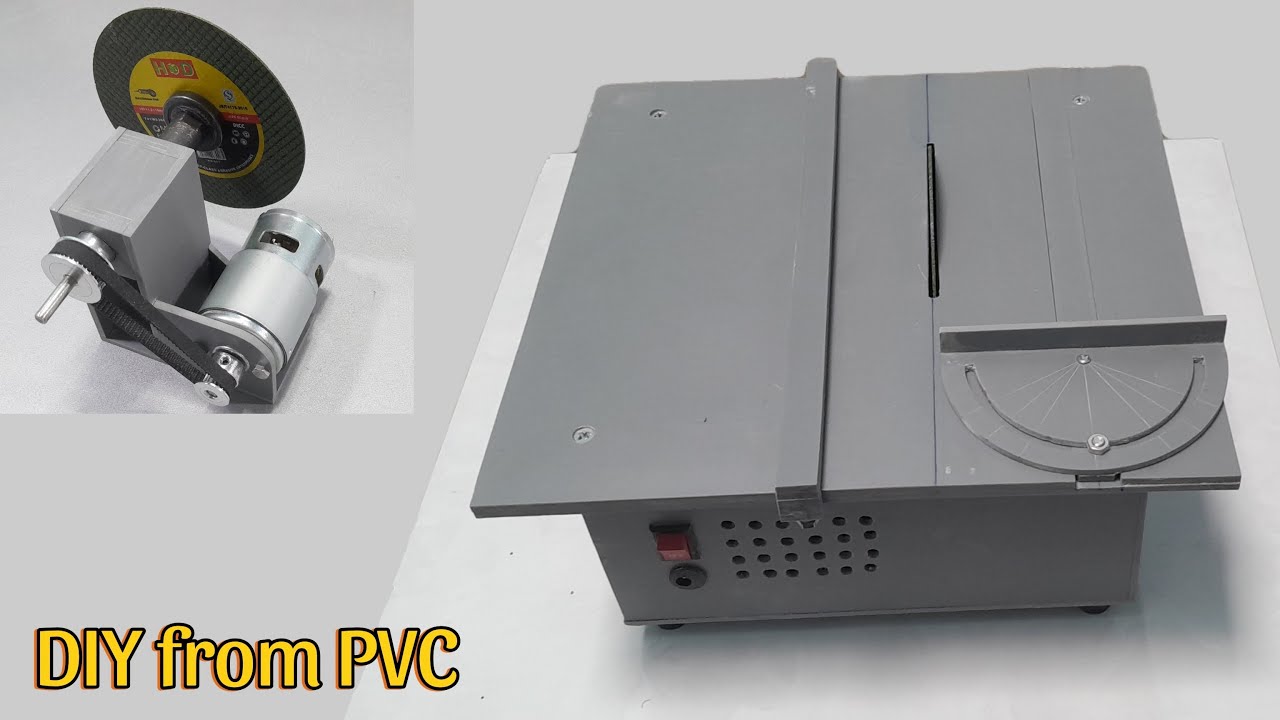 Homemade Mini Table Saw From PVC| Ideas And Creative from PVC - YouTube