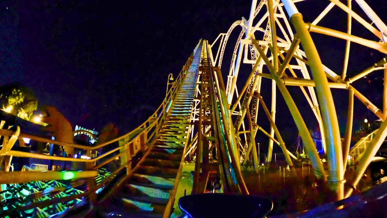 HYPERIA Thorpe Park NIGHT POV - Thorpe Park Fright Nights - YouTube