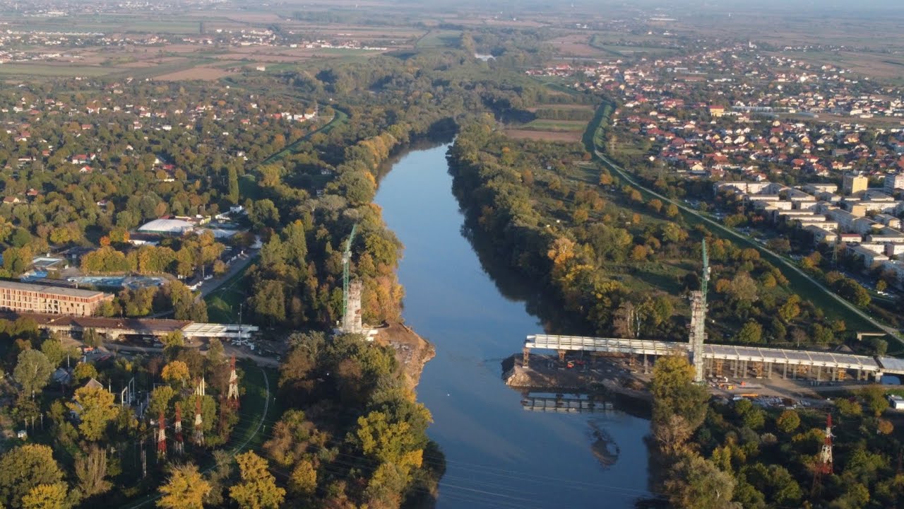 Podul nou peste Somes in Satu Mare ( New bridge over the Somes river ...