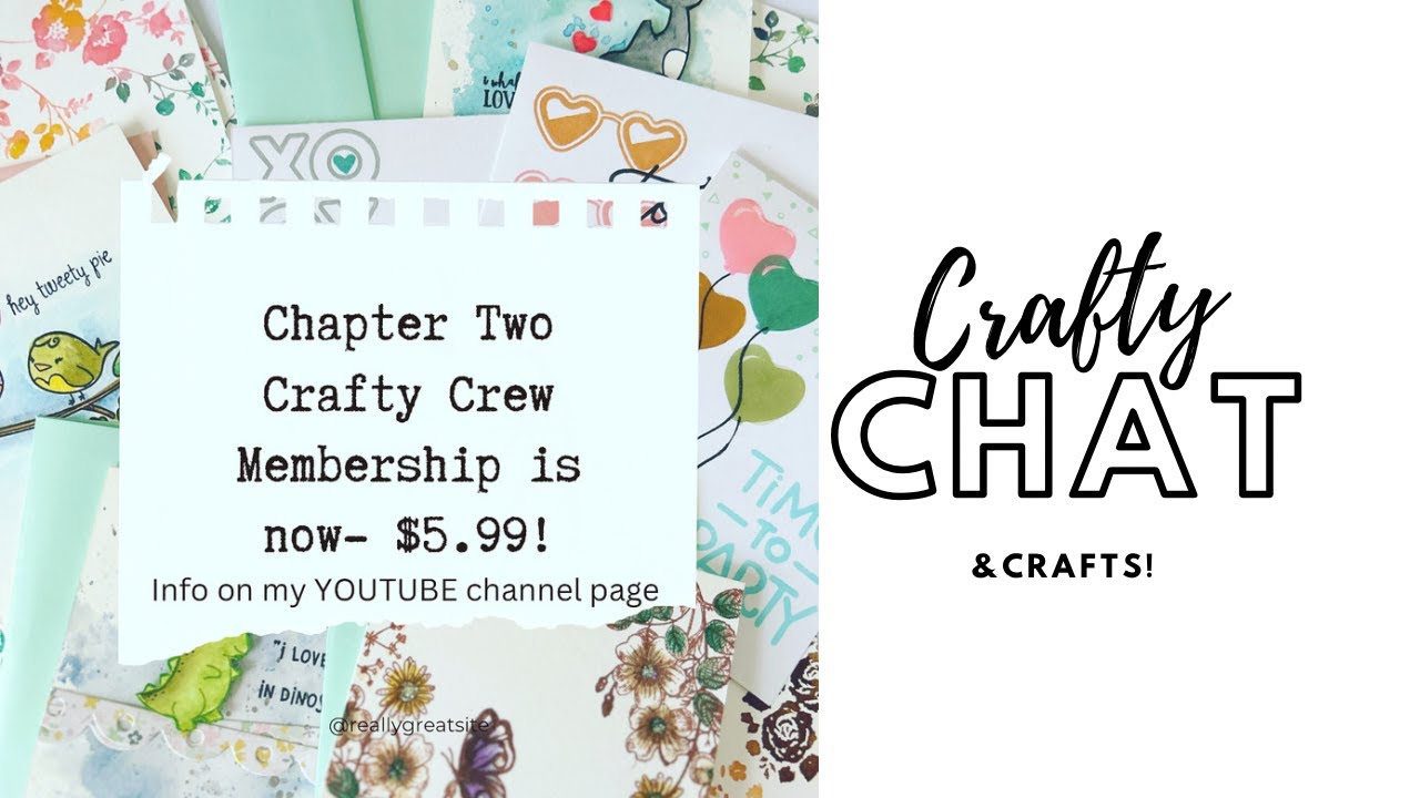 Chapter Two Crafty Crew IS GOING LIVE ! - YouTube