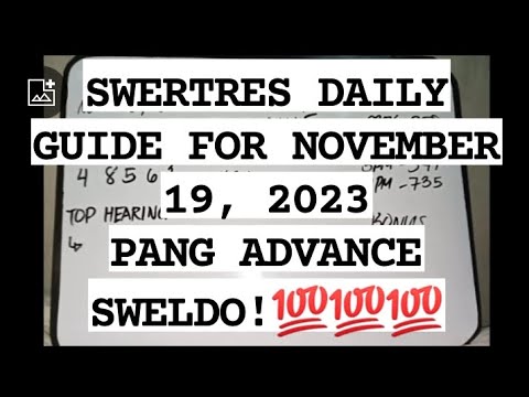 SWERTRES DAILY GUIDE NOVEMBER 19, 2023 - YouTube