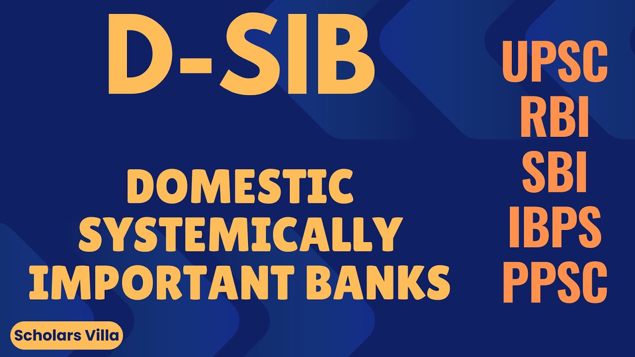 DSIB - Domestic Systemically Important Banks - YouTube