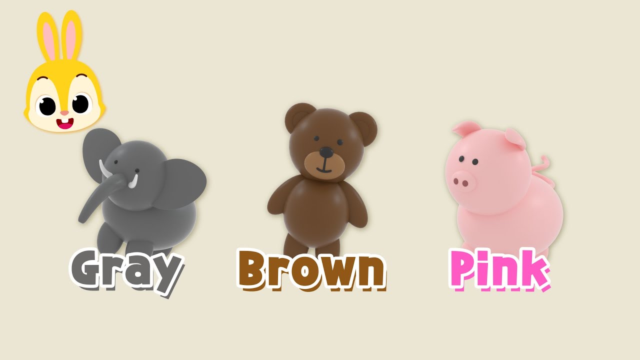 Learn Colors with Jeni and Bouncy Ball: Elephant, Bear, Pig | Pinkfong ...
