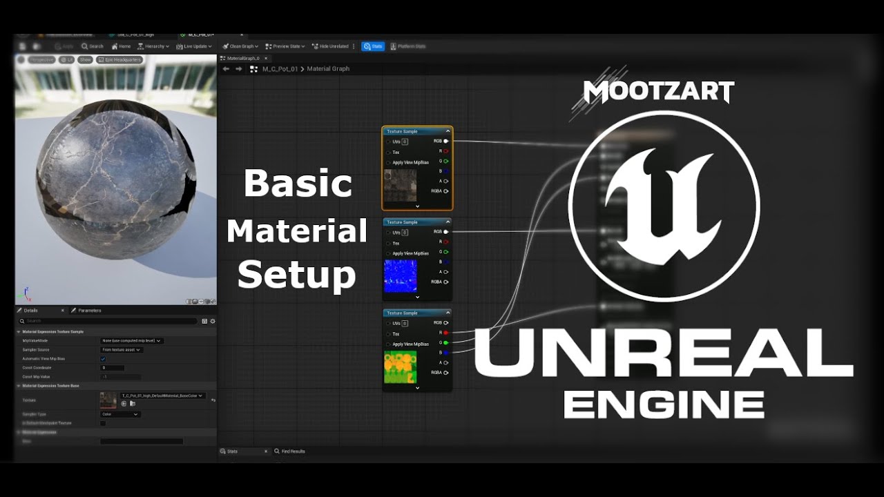 Unreal Engine 5.5: Beginner : Basic Material For Static Mesh - YouTube