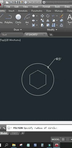 DIFFERENCE BETWEEN INSCRIBED AND CIRCUMSCRIBED POLYGONS IN AUTOCAD || # ...