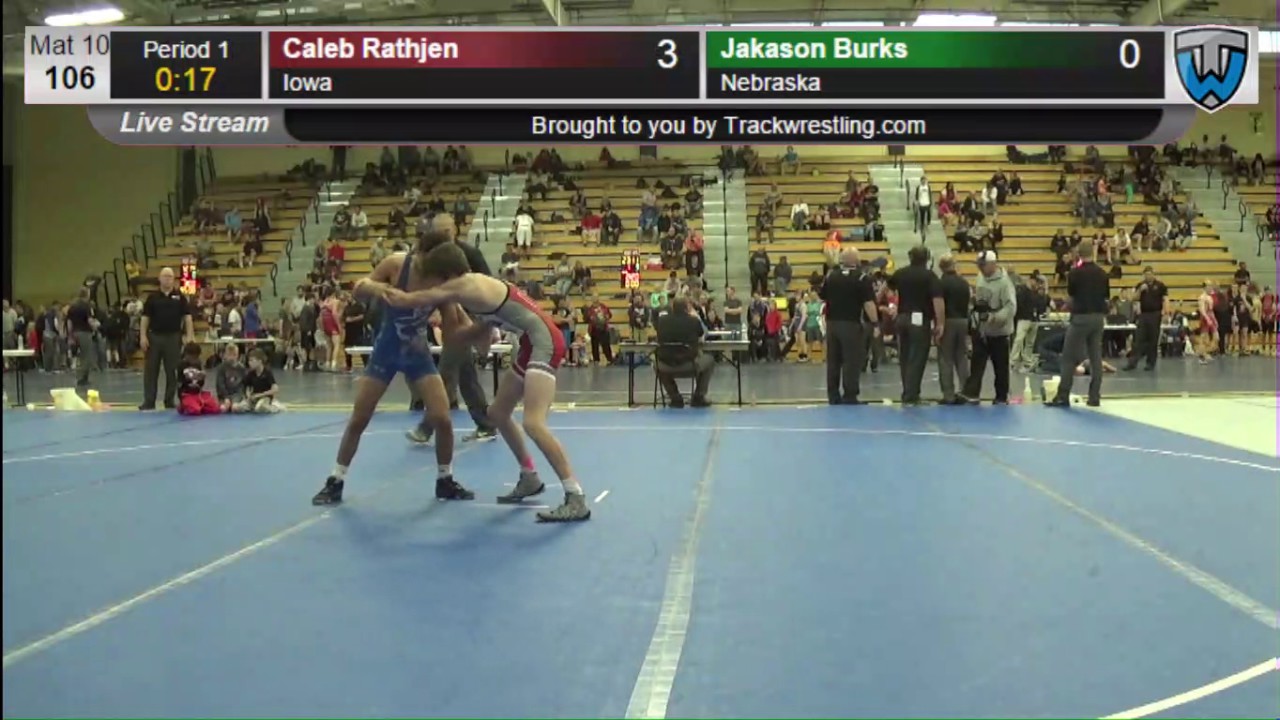 2307 Cadet Men 106 Caleb Rathjen Iowa vs Jakason Burks Nebraska ...