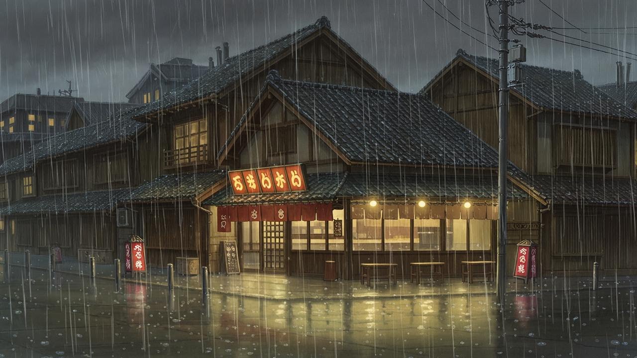 Old-School Ginza Game Center Rain Lofi Hip Hop | Electric Atmosphere ...