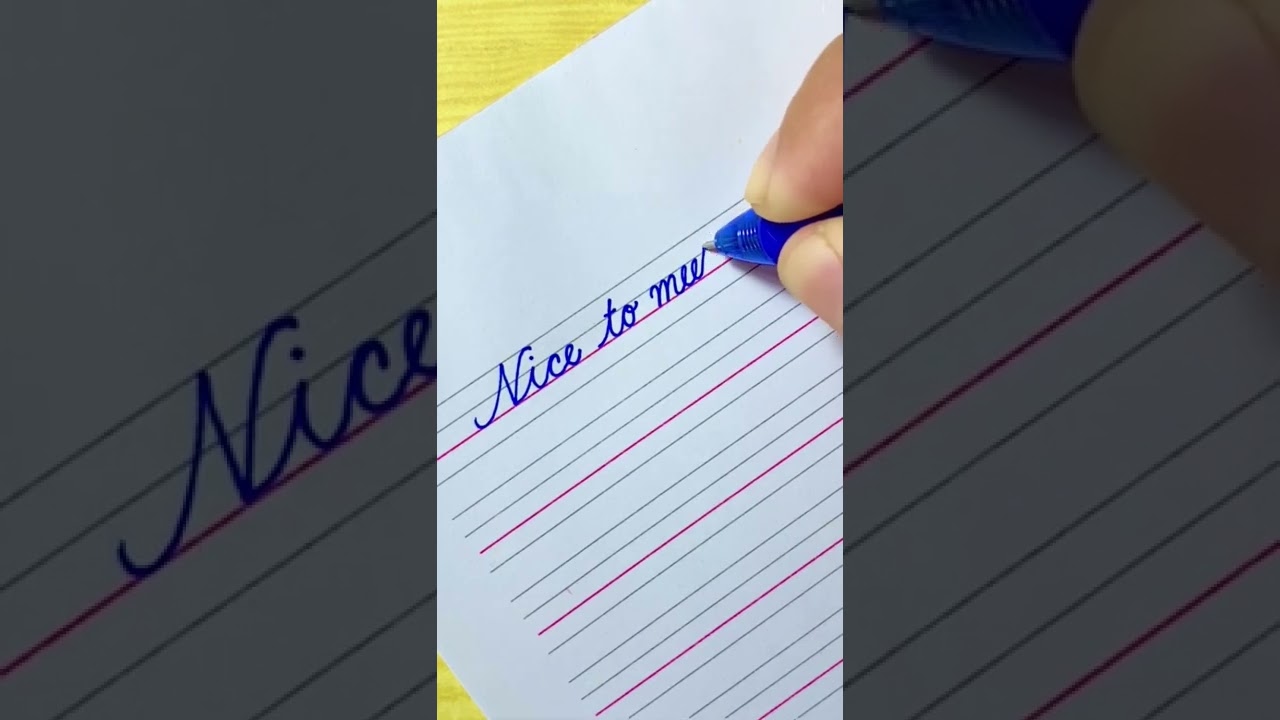 Nice to meet you in Cursive - YouTube