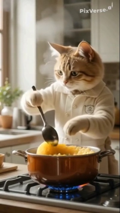 chat qui sait bien préparer #cat #shorts - YouTube