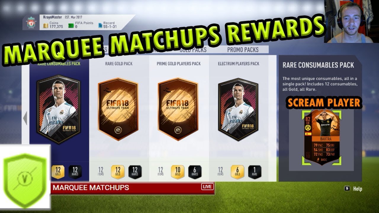 FiFa 18 Marquee Matchups Rewards | Scream Player 82 | Fifa 18 Marquee ...
