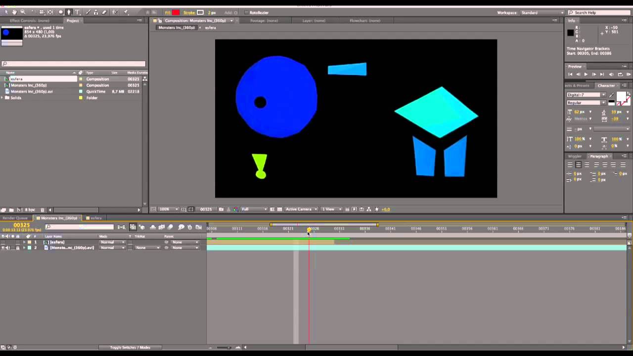 Monsters Inc Animación intro Tutorial 1) After effects - YouTube