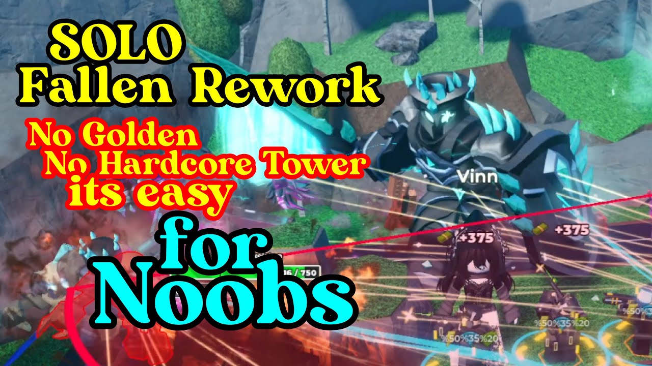 TDS Fallen Reworked Solo for Noobs Tower Defense Simulator Roblox - YouTube