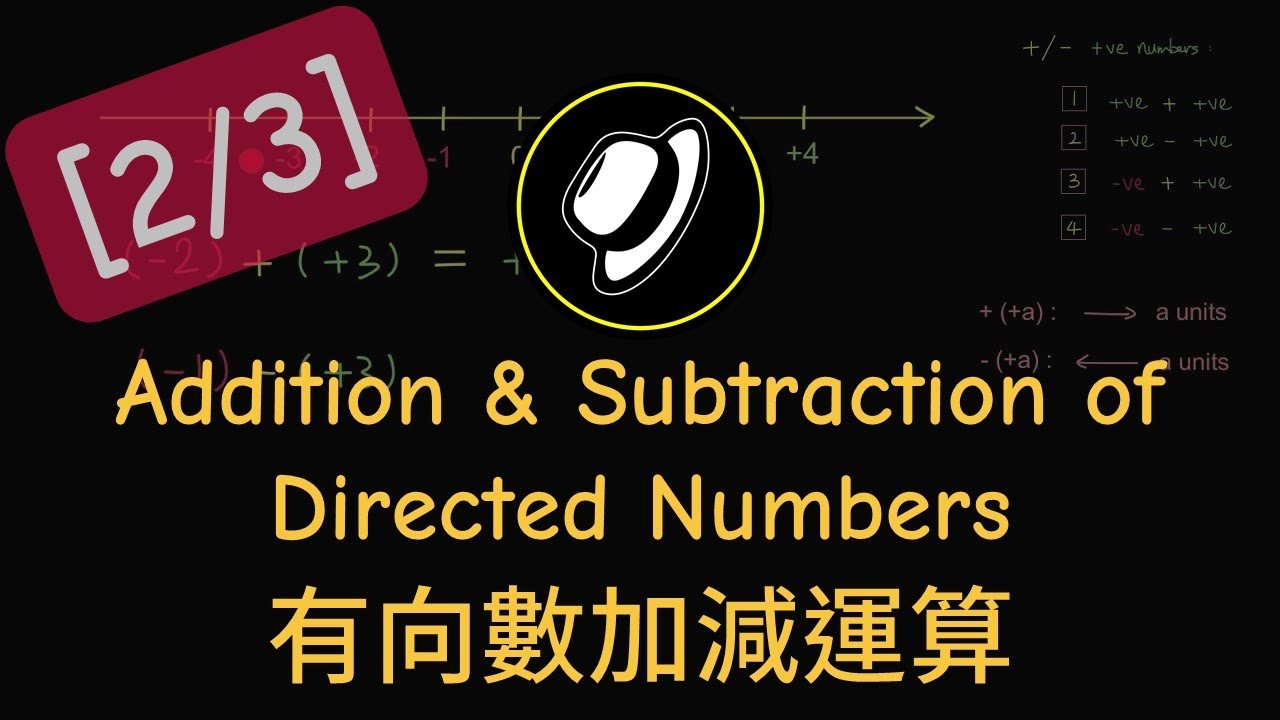 有向數加減運算 | Addition and Subtraction of Directed Numbers - YouTube