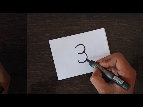 Pear with number 3 | Very Easy Fruits Drawing | Pear drawing for kids ...