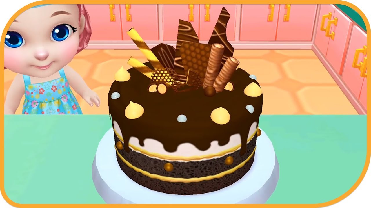 Real Cake Maker 3D Bake, Design & Decorate – Golden Chocolate Cake ...