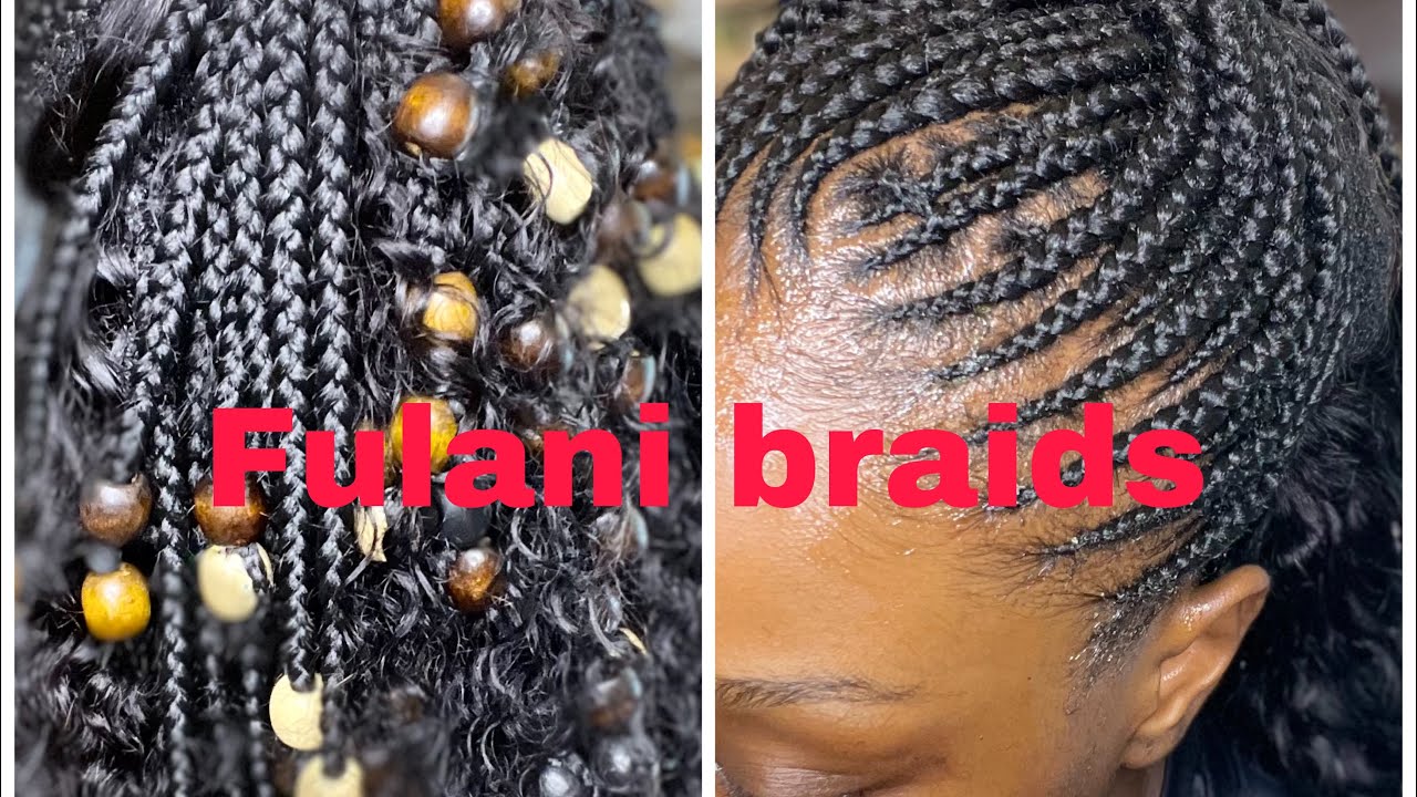 How to - DIY easy Fulani braids with curls sew in - YouTube