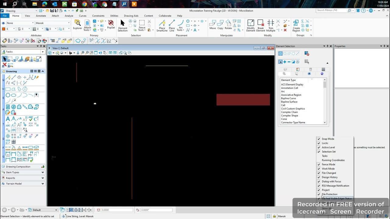 MicroStation CONNECT Edition: How To Enable Running Coordinates - YouTube