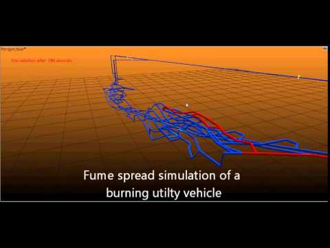 VUMA-3D Underground mine fire - fume spread simulation - YouTube