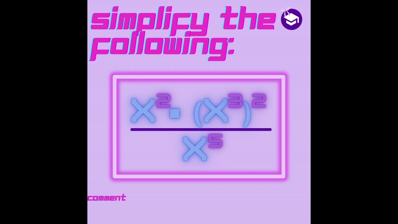 How to Solve and Simplify Expressions with Exponents - YouTube