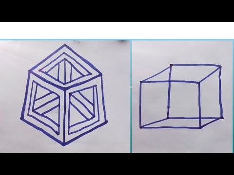 3d drawing on paper || Best cube art drawing || easy step by step optical illusion