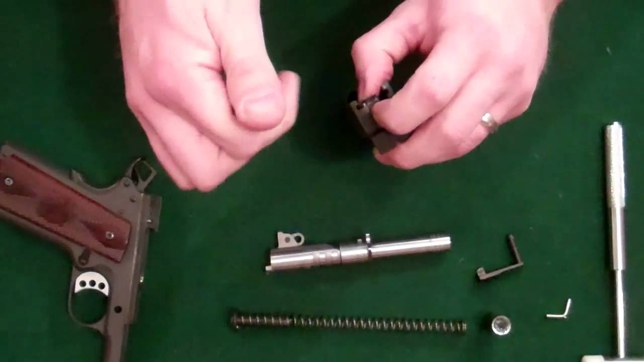 Springfield Range Officer Disassembling the slide - YouTube