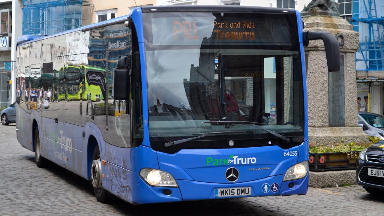 Buses around Truro City Centre, Cornwall - YouTube